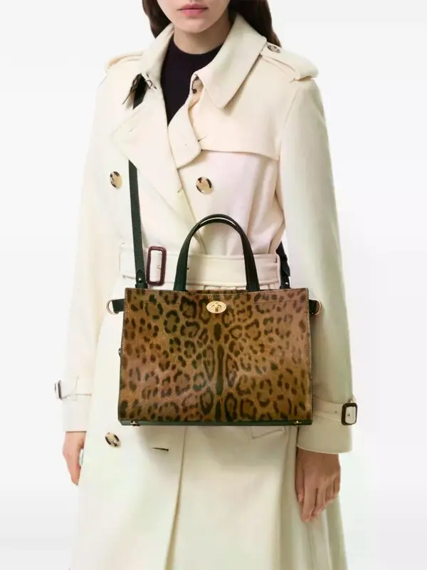 Burberry Small Leopard-print Cotswolds Tote Bag