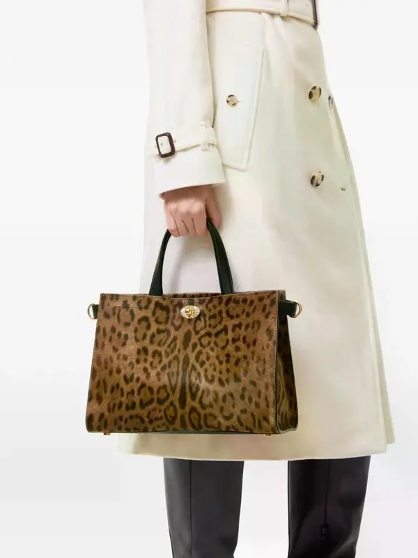 Burberry Small Leopard-print Cotswolds Tote Bag