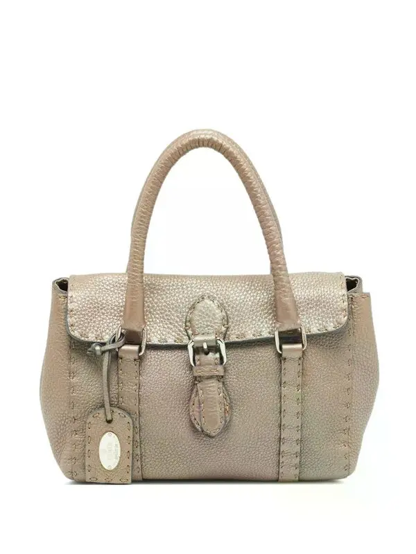 Fendi 2005 Linda Leather Tote Bag - Gold