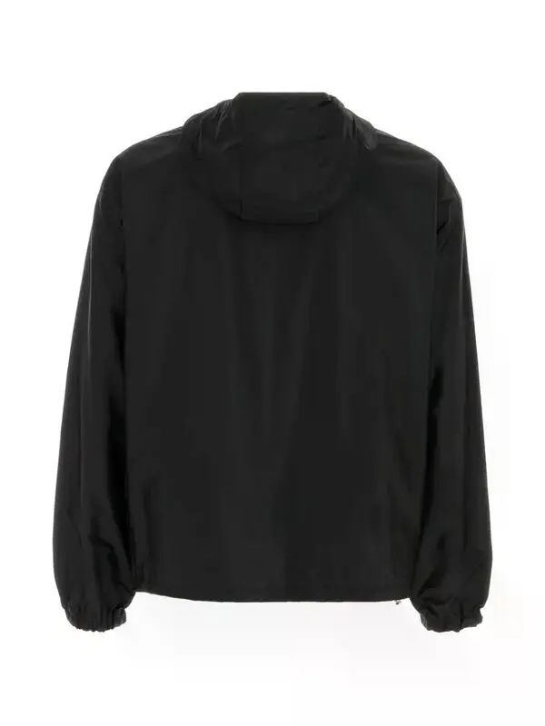 Prada Logo Plaque Hooded Jacket