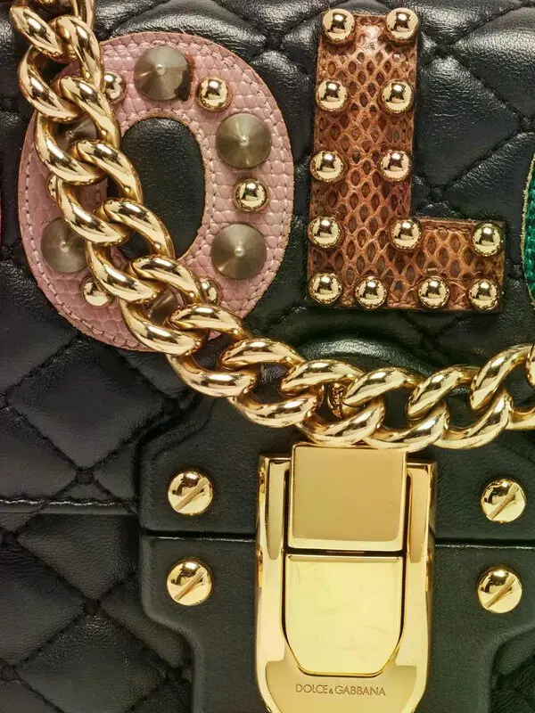 Dolce & Gabbana Lucia Studded Shoulder Bag