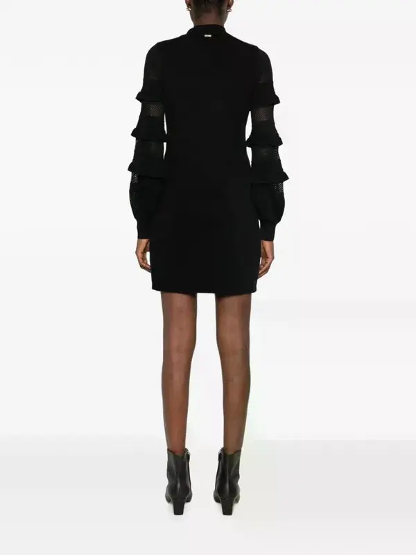 TWINSET Ruffled Sleeve Mini Knitted Dress