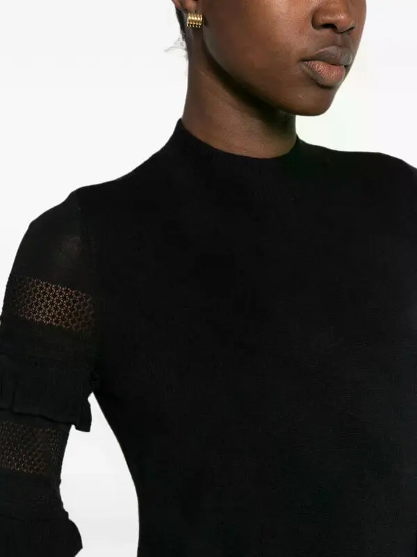 TWINSET Ruffled Sleeve Mini Knitted Dress