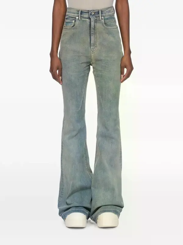 Rick Owens High-waisted Flared Jeans - Blue
