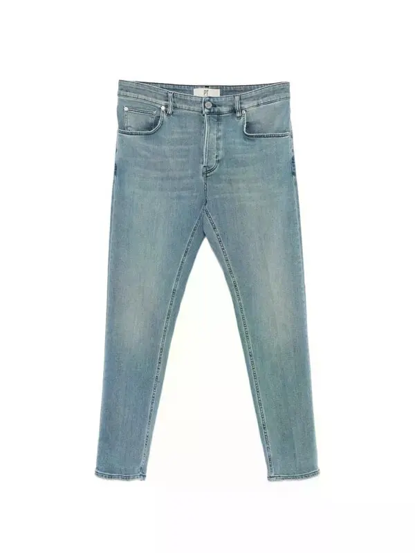 PT TORINO Faded Effect Whiskered Jeans