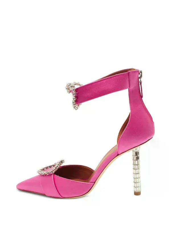 MALONE SOULIERS Camille Heart-buckle Pumps - Pink