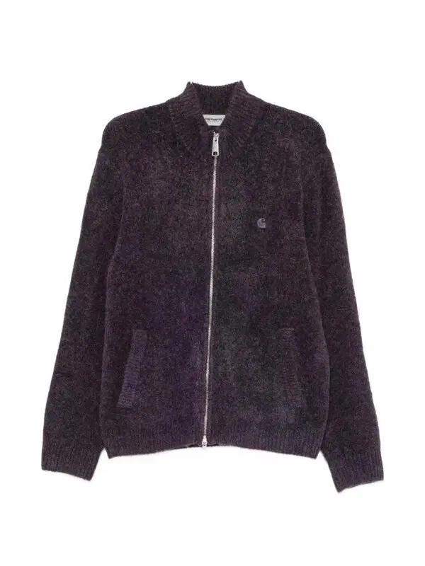 Carhartt Work In Progress Curtis Logo-embroidered Cardigan - Purple