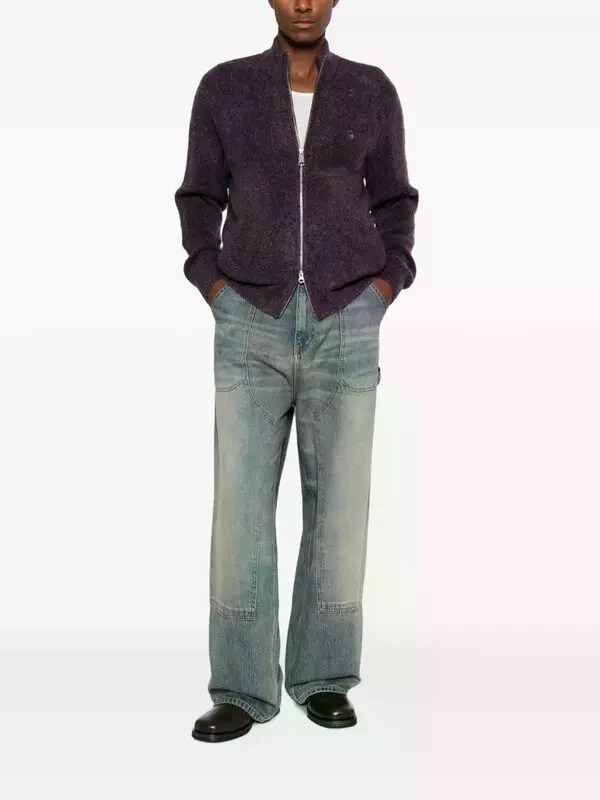 Carhartt Work In Progress Curtis Logo-embroidered Cardigan - Purple