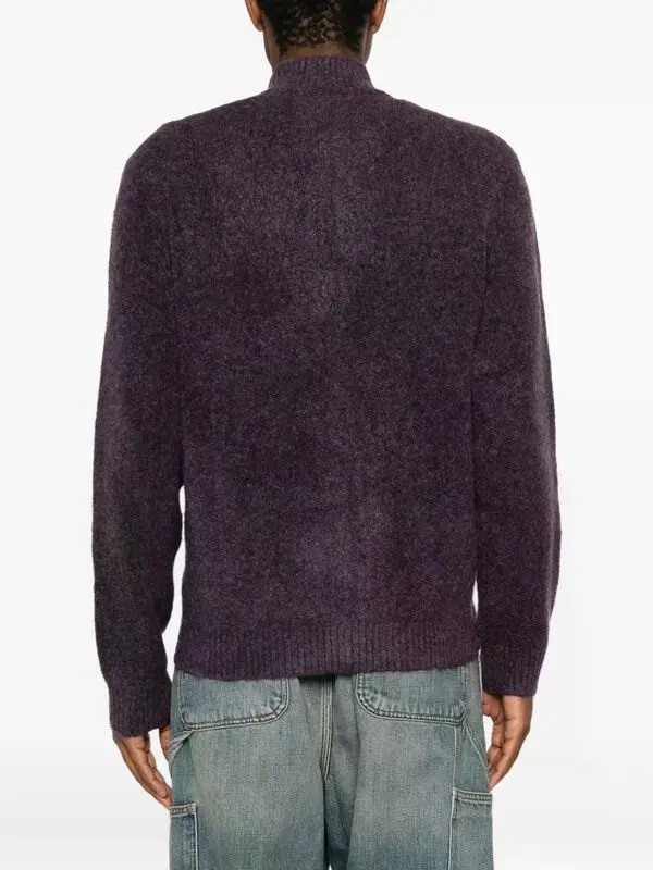 Carhartt Work In Progress Curtis Logo-embroidered Cardigan - Purple