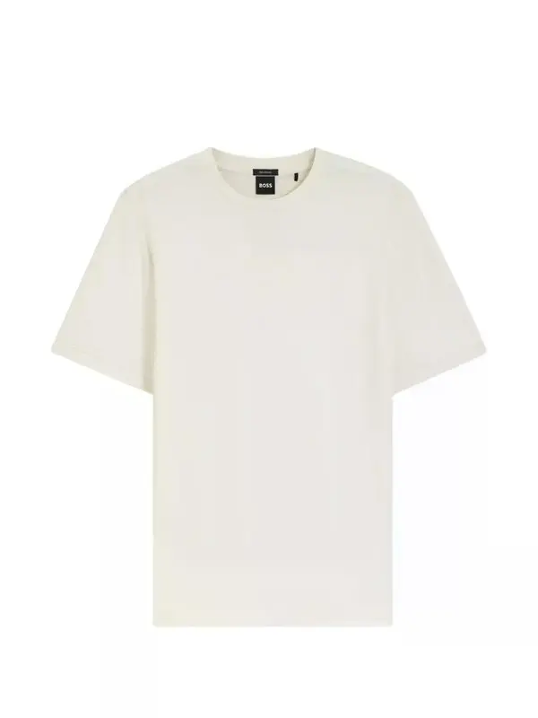 BOSS Geometric-jacquard T-shirt In Cotton