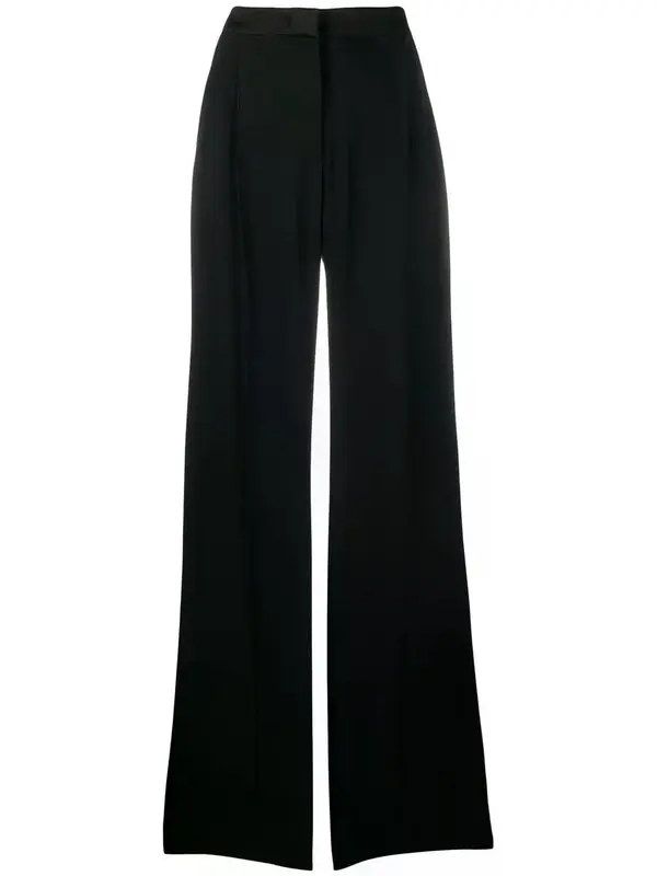 Alberta Ferretti Pleated Flared Wide-leg Trousers