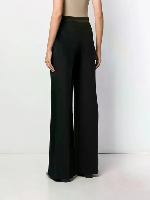 Alberta Ferretti Pleated Flared Wide-leg Trousers