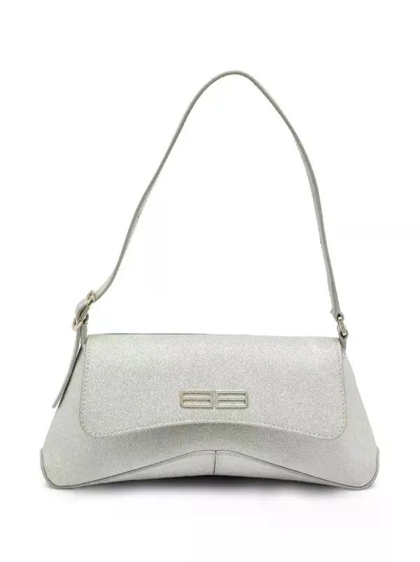Balenciaga Glitter-embellished Shoulder Bag - Silver