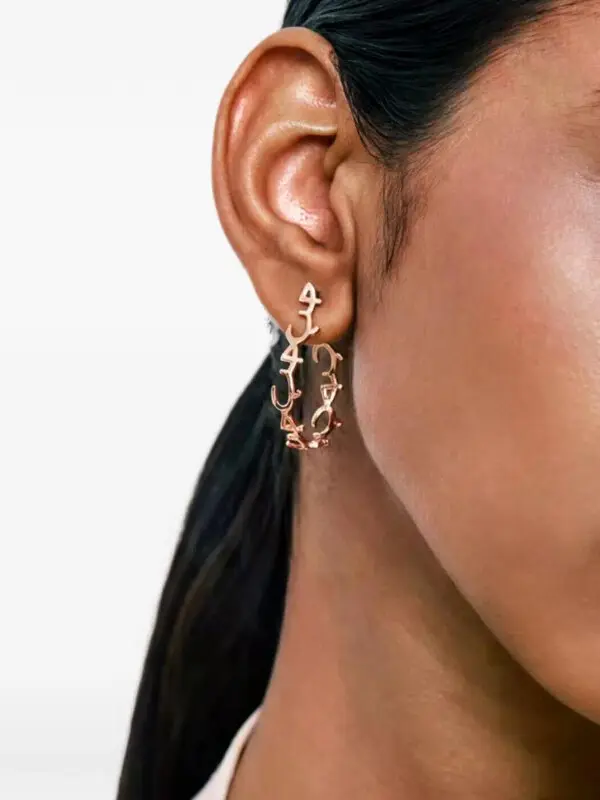 BIL ARABI Calligraphy Hoop Earrings