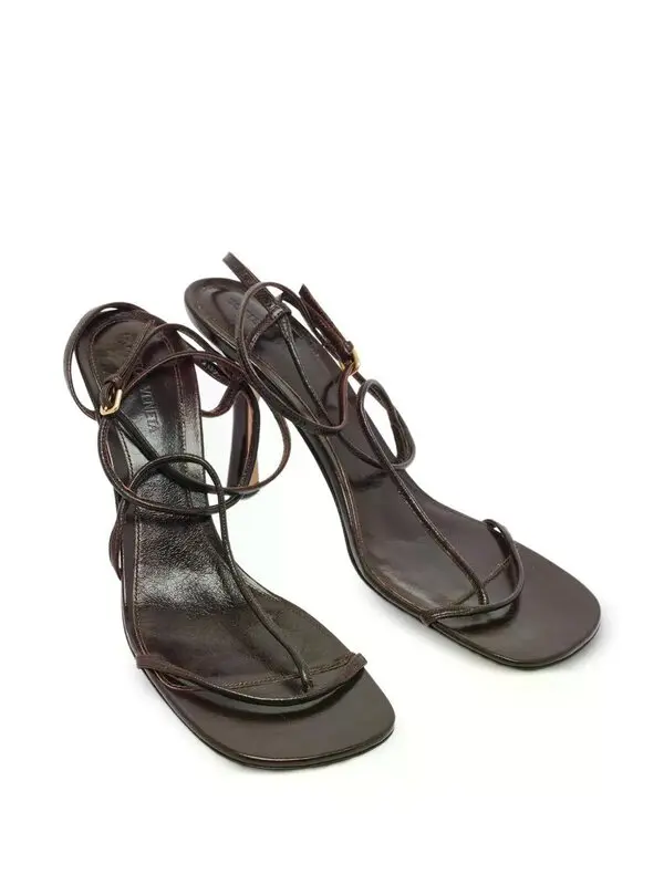 Bottega Veneta Leather Stretch Ankle Strap Sandals