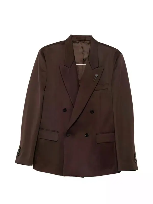 LARDINI Double-breasted Peak-lapel Jacket