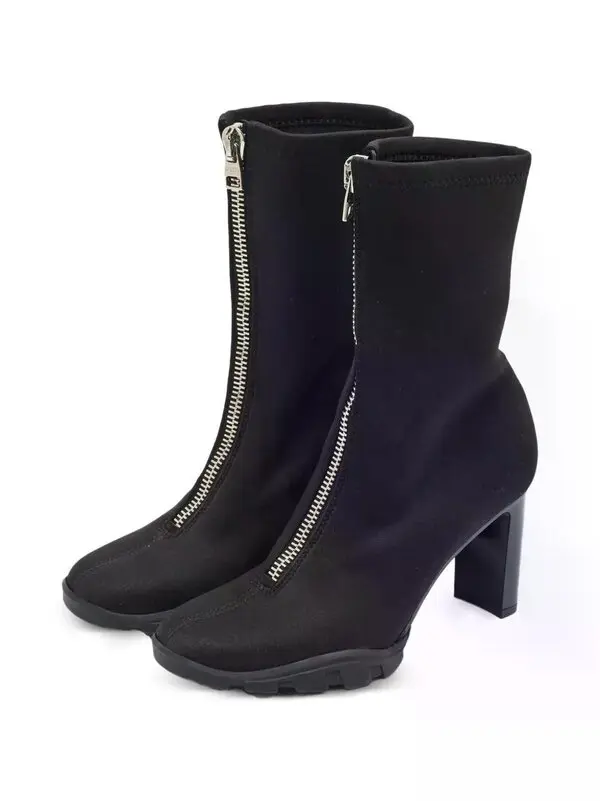 Alexander McQueen Scuba Front-zip Ankle Boots