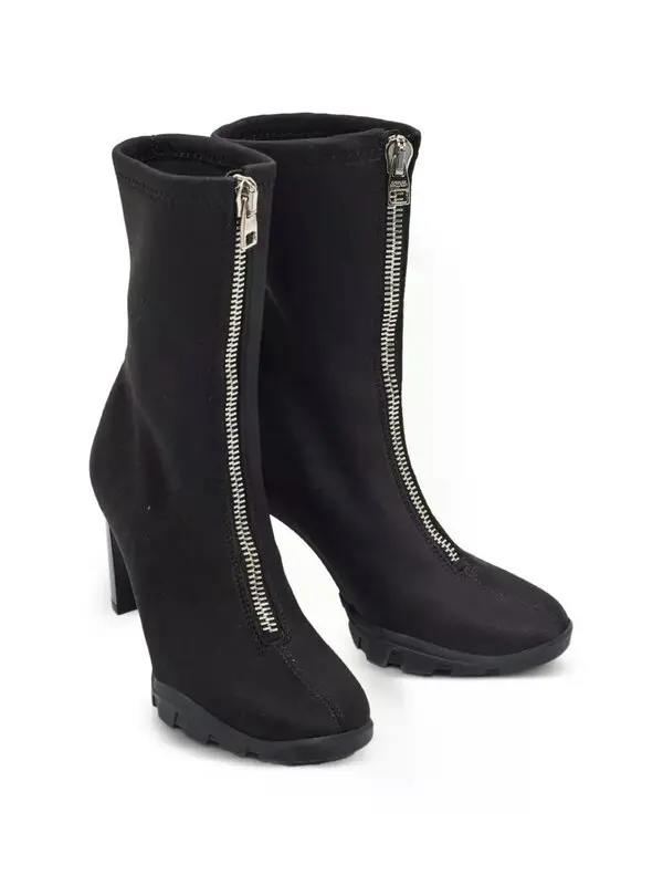 Alexander McQueen Scuba Front-zip Ankle Boots