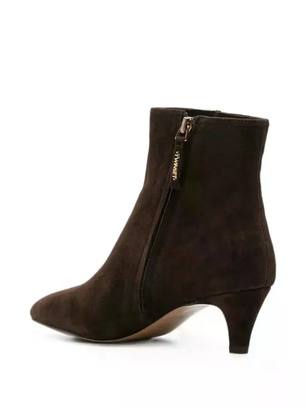 TWINSET Pointed-toe Kitten-heel Ankle Boots