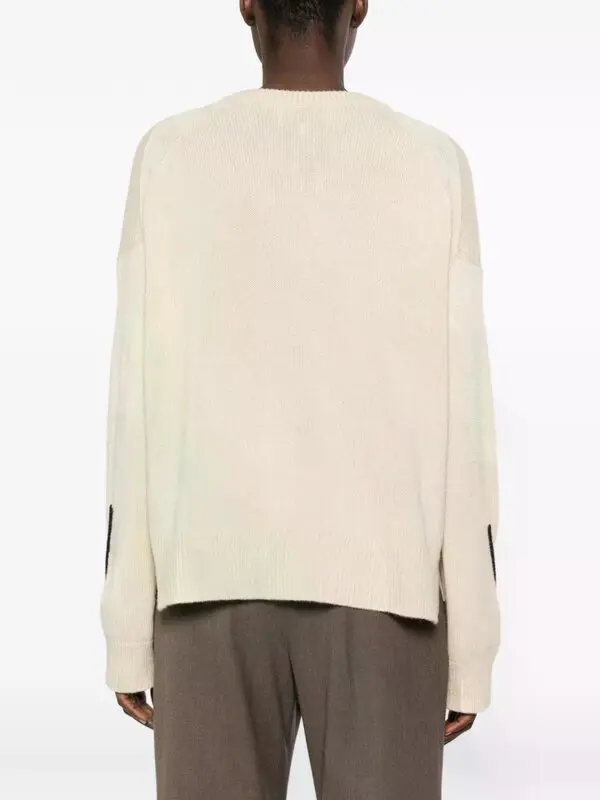 Eric Bompard Cashmere Round Neck Sweater With Side Slits