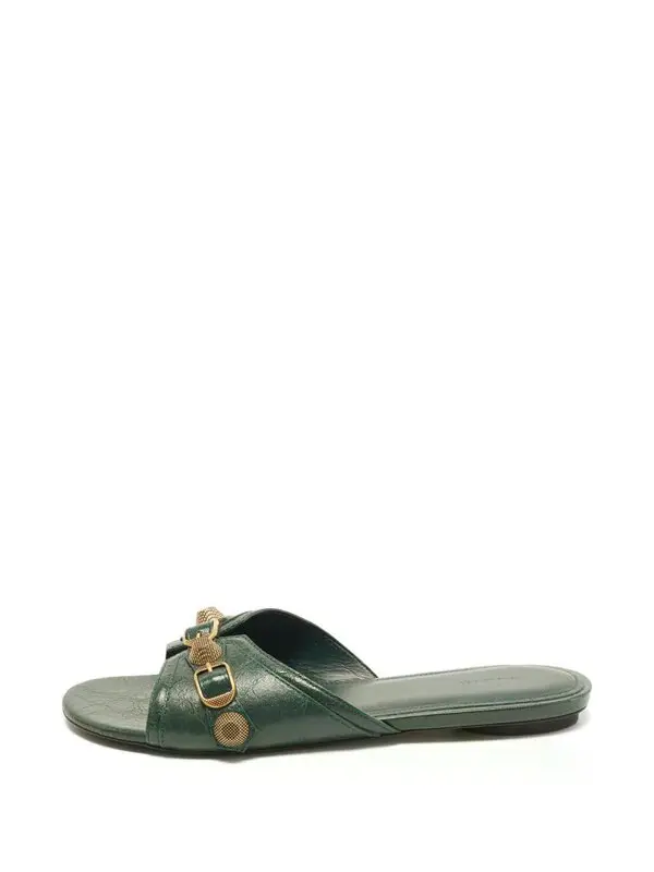 Balenciaga Le Cagole Studded Flat Sandals