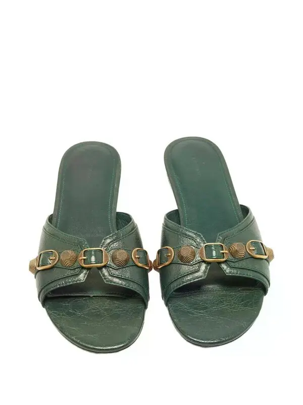 Balenciaga Le Cagole Studded Flat Sandals