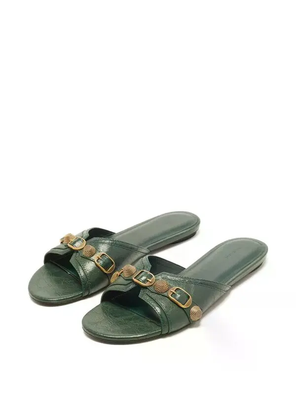 Balenciaga Le Cagole Studded Flat Sandals