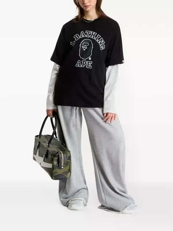 A BATHING APE Logo-print Cotton T-shirt - Black