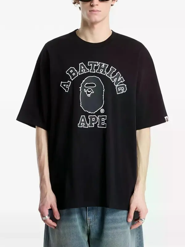 A BATHING APE Logo-print Cotton T-shirt - Black