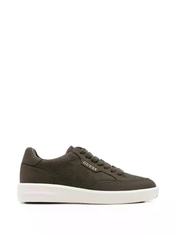 Guess Logo-embossed Leather Sneakers