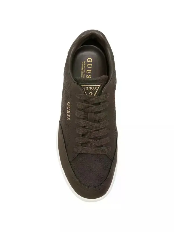 Guess Logo-embossed Leather Sneakers