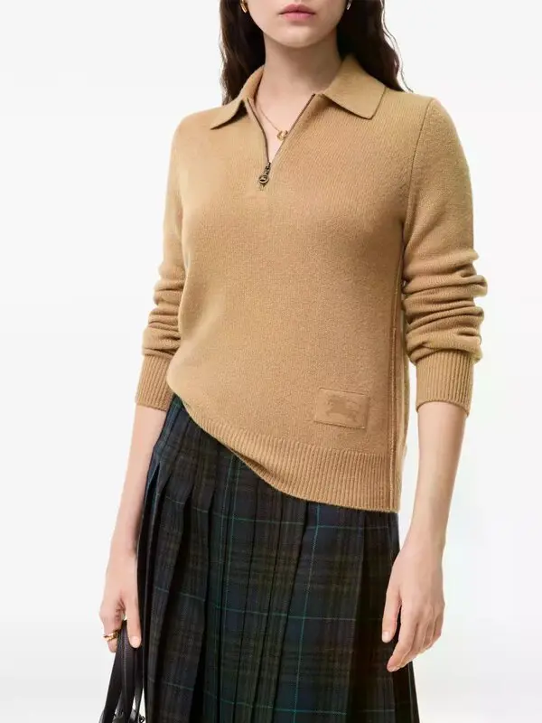 Burberry Long-sleeve Cashmere Polo Shirt