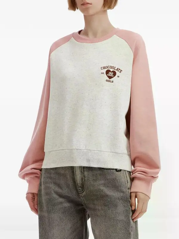 CHOCOOLATE Logo Print Raglan Sleeve Sweater