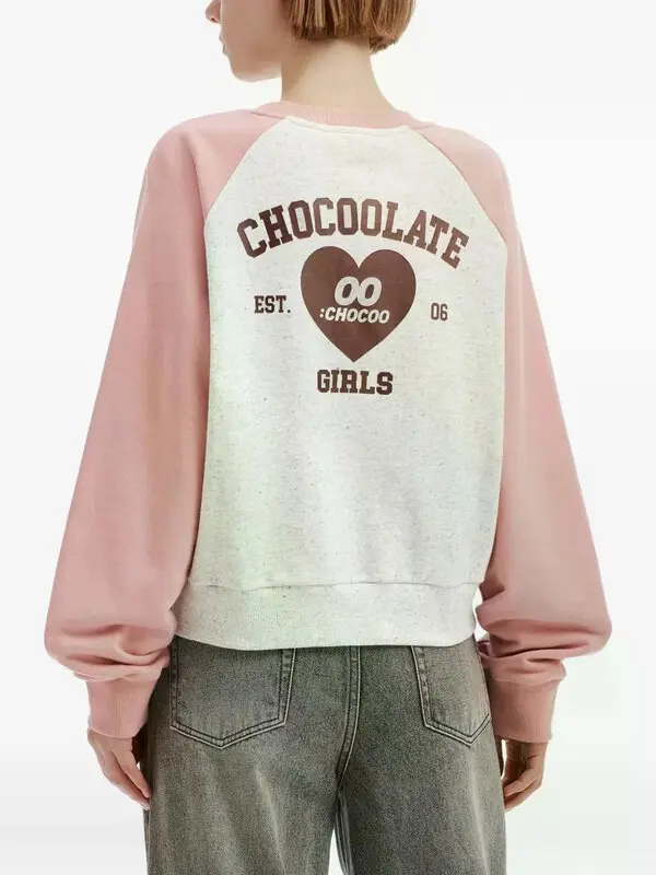 CHOCOOLATE Logo Print Raglan Sleeve Sweater