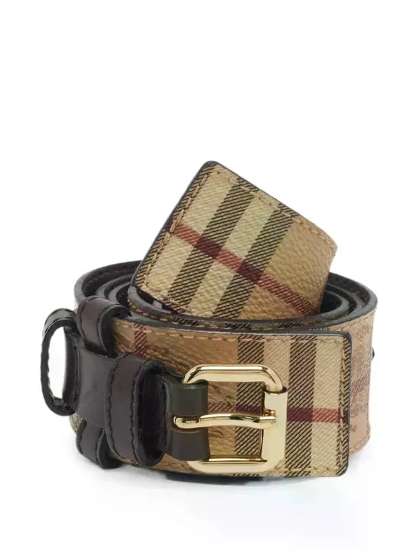 Burberry Haymarket Check Buckle Belt