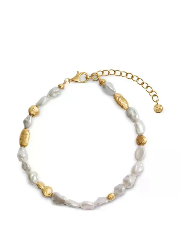 Monica Vinader Capri Pearl Bracelet In Sterling Silver - White
