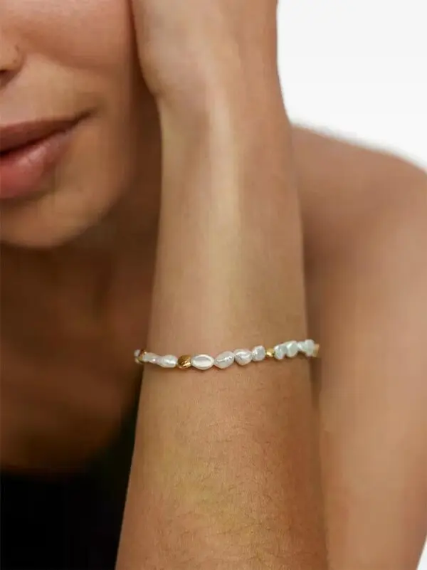 Monica Vinader Capri Pearl Bracelet In Sterling Silver