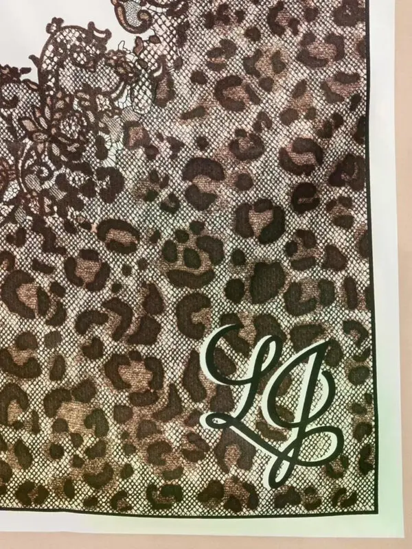 Liu Jo Lace-print Leopard-print Scarf