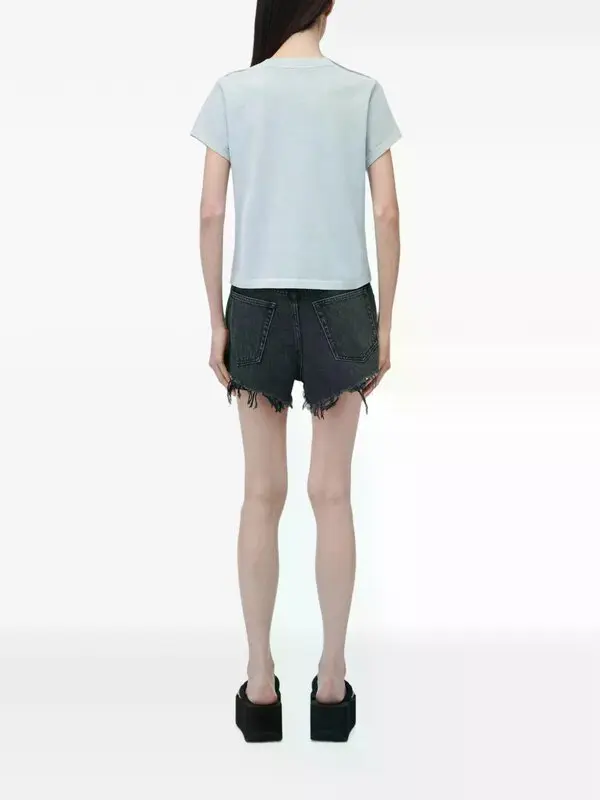 Alexander Wang Logo-print Shrunken Short-sleeve T-shirt
