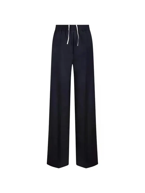 Max Mara Drawstring-waist Pressed-crease Trousers