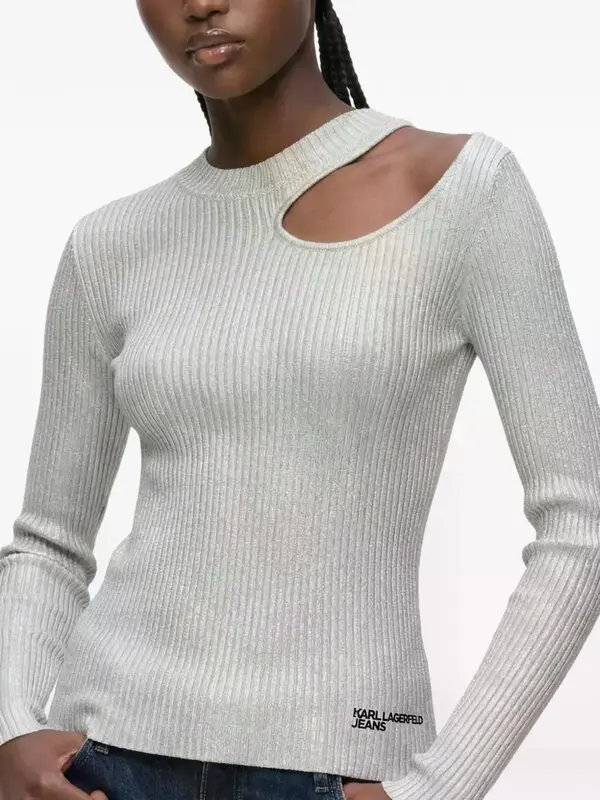 Karl Lagerfeld Coated Knit Sweater