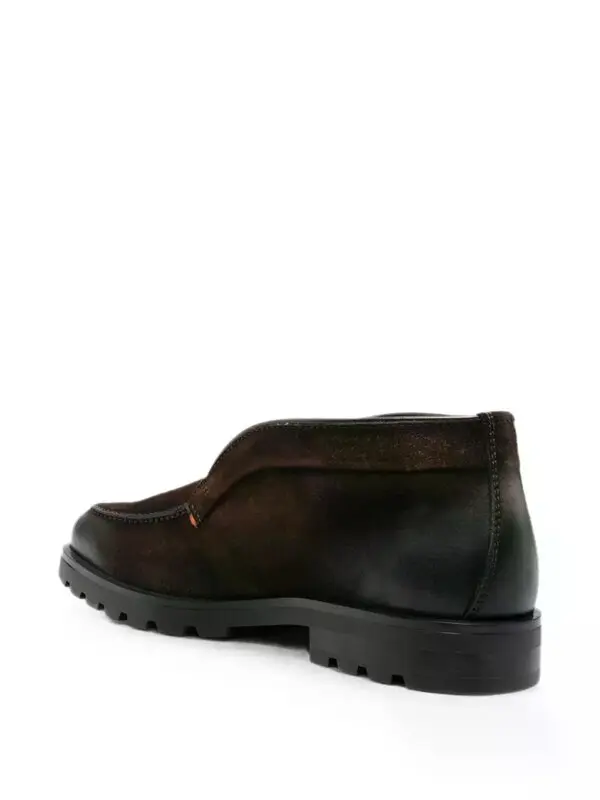 Santoni Round-toe Leather Loafers