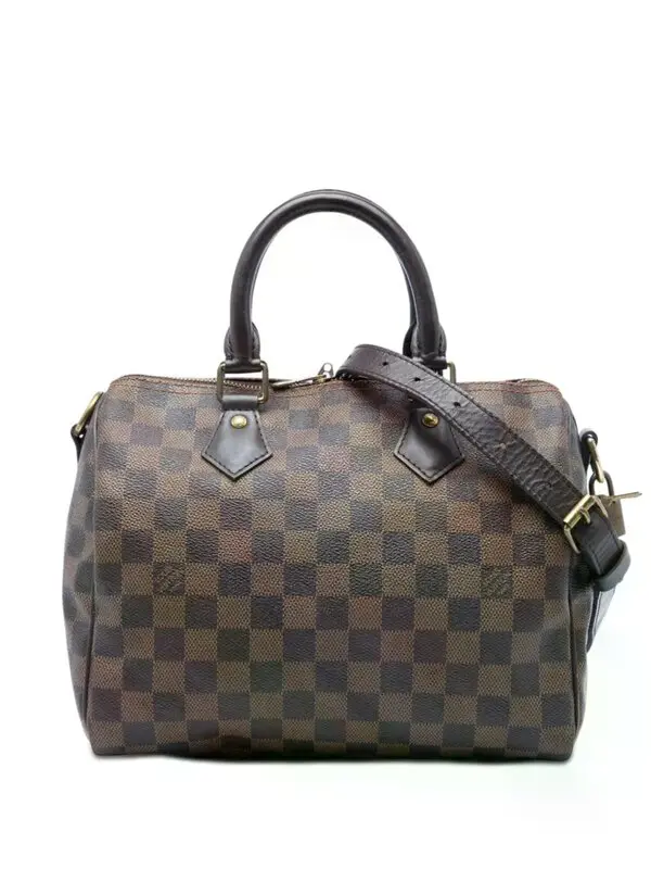 LOUIS VUITTON Damier Ebene Speedy Bandouliere 25 Satchel - Brown