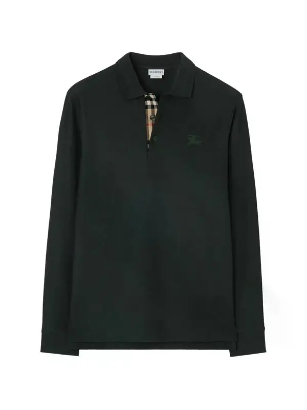Burberry Long-sleeve Cotton Polo Shirt