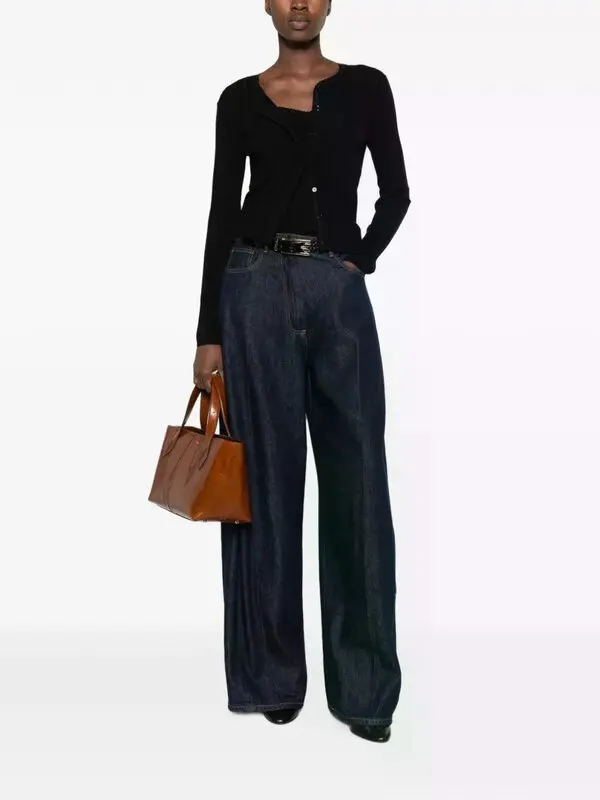 Maje Ribbed-knit Scalloped-edge Cardigan And Top Set