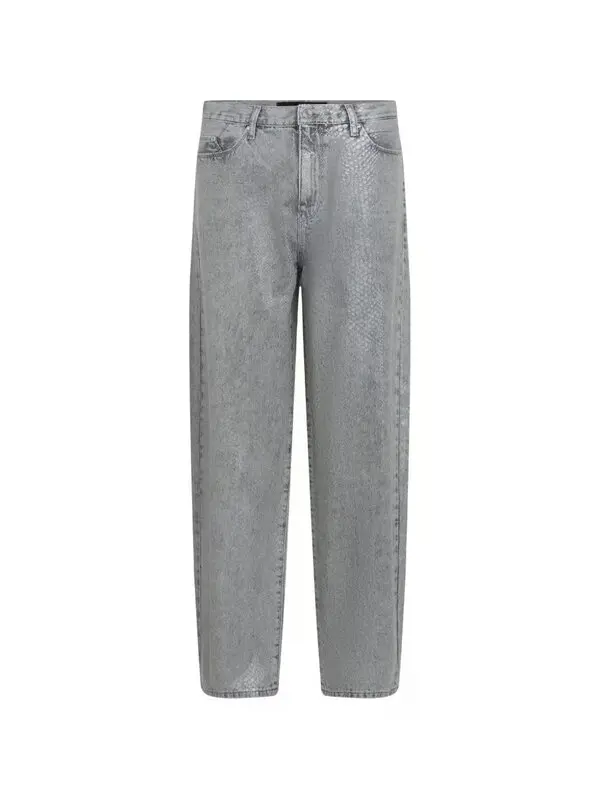 Karl Lagerfeld Coated Python Barrel Jeans