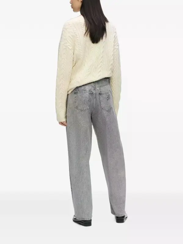 Karl Lagerfeld Coated Python Barrel Jeans