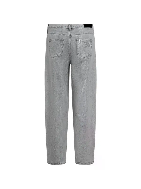 Karl Lagerfeld Coated Python Barrel Jeans