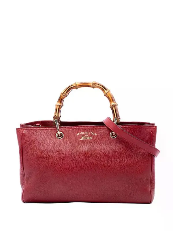 Gucci 2016-2026 Medium Calfskin Bamboo Shopper Satchel
