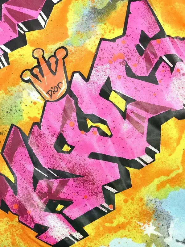Dior 2004 Kaos Graffiti-print T-shirt